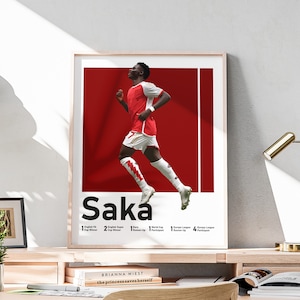 Printable Bukayo Saka Poster, English Right Winger, Wall Hangings for ...