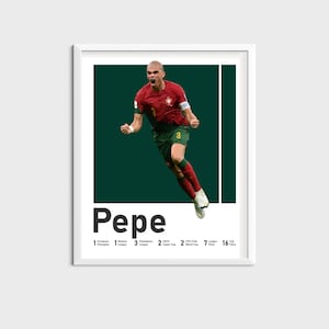 Pepe Portugal Soccer Poster, Minimalist Football Art (digital Download ...
