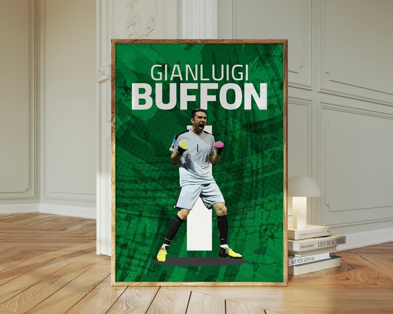 Printable Football Illustration, Gianluigi Buffon Poster, Italian ...