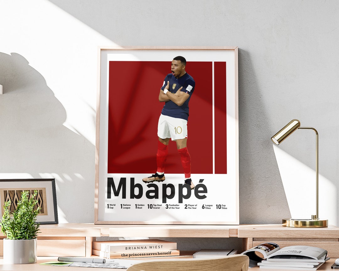Printable Kylian Mbappe Poster, Teen Room Decoration, Football Lovers ...