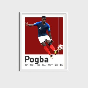 Printable Paul Pogba Poster, French Midfielder, Pogba Wall Art, Soccer ...