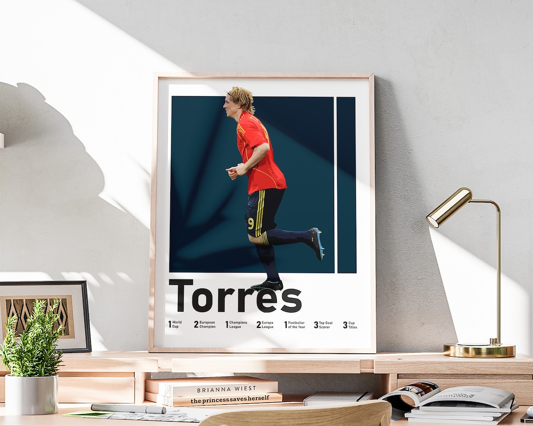 Printable Fernando Torres Poster, Spanish Forward, Torres Lovers Gift ...