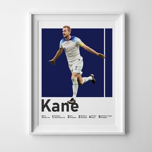 Printable Harry Kane Poster, English Forward, Soccer Print, Teen Room ...