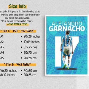 Gift for Garnacho Lovers, Alejandro Garnacho Poster, Printable Soccer ...