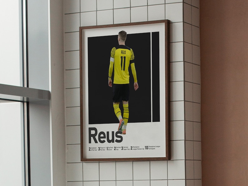 Marco Reus Poster, German Soccer Legend Illustration (digital Download ...