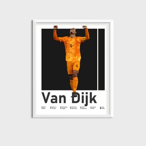 Printable Virgil Van Dijk Poster, Netherlands Team Captain, Football ...