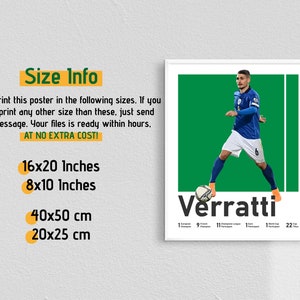 Printable Marco Verratti Poster, Teen Room Decorations, Italian ...
