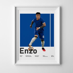 Printable Enzo Fernandez Poster, Argentine Midfileder, Boys Room ...