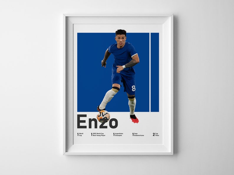 Printable Enzo Fernandez Poster, Argentine Midfileder, Boys Room ...