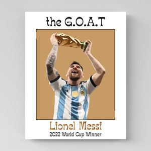 Digital Lionel Messi GOAT Poster Design - Etsy