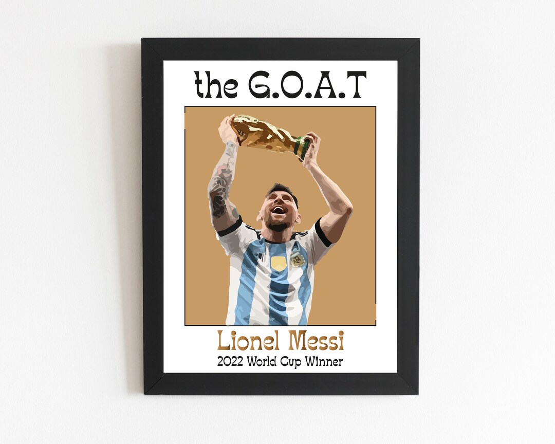 Digital Lionel Messi GOAT Poster Design - Etsy