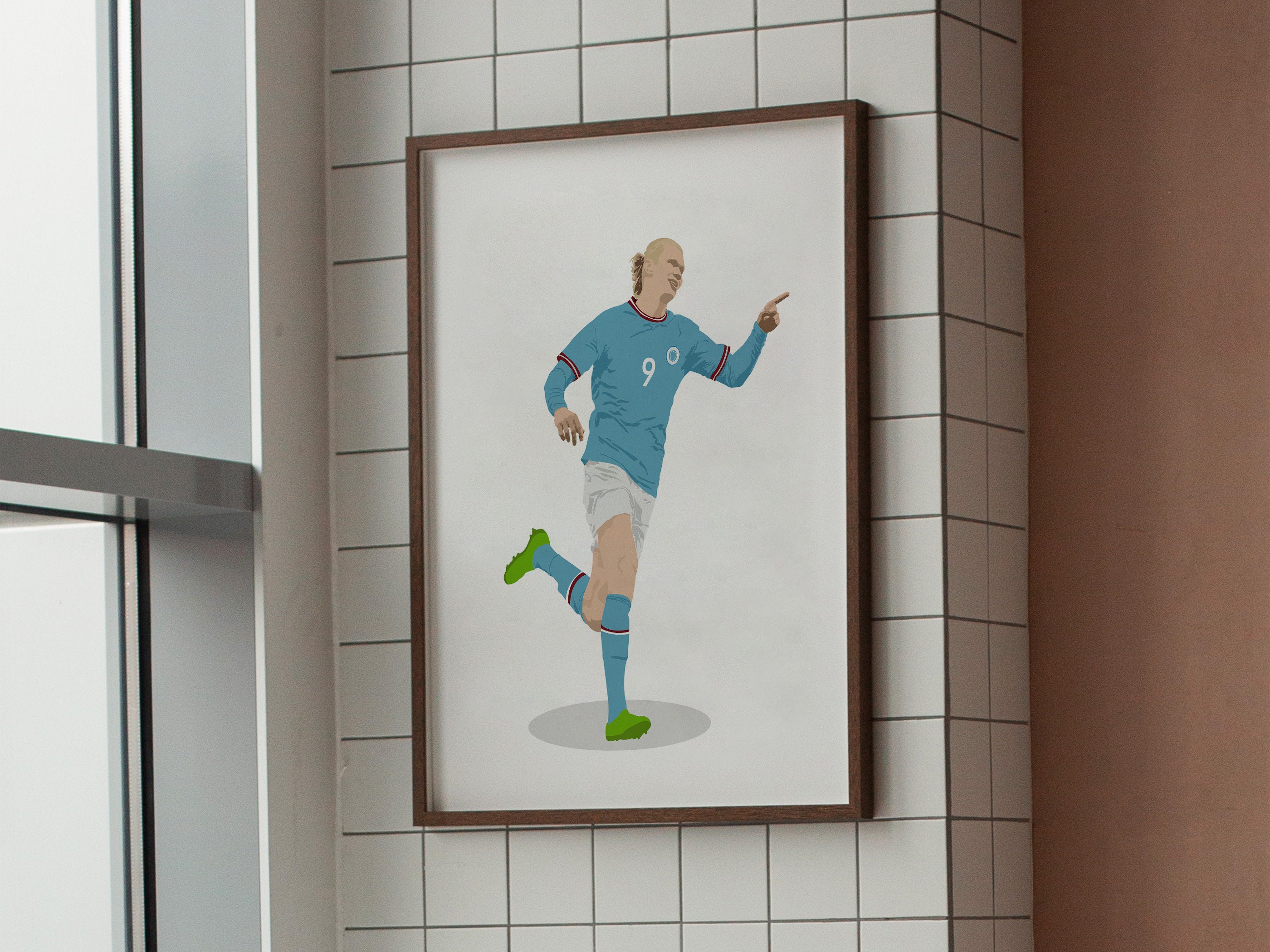 Football Printable, Erling Haaland Hand Drawn Poster, Soccer ...