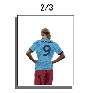 Erling Haaland Printable Posters Bundle, 3 Soccer Wall Arts - Etsy ...