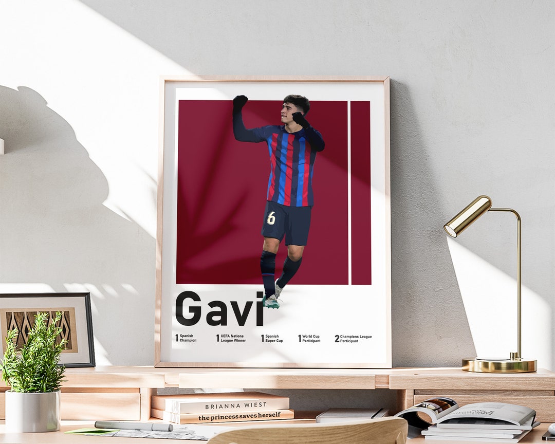 Printable Gavi Wall Art, Teen Football Lovers Gifts, Spanish Young Star ...