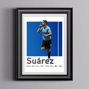 Printable Luis Suarez Poster, Uruguayan Soccer Striker, Suarez Wall Art ...