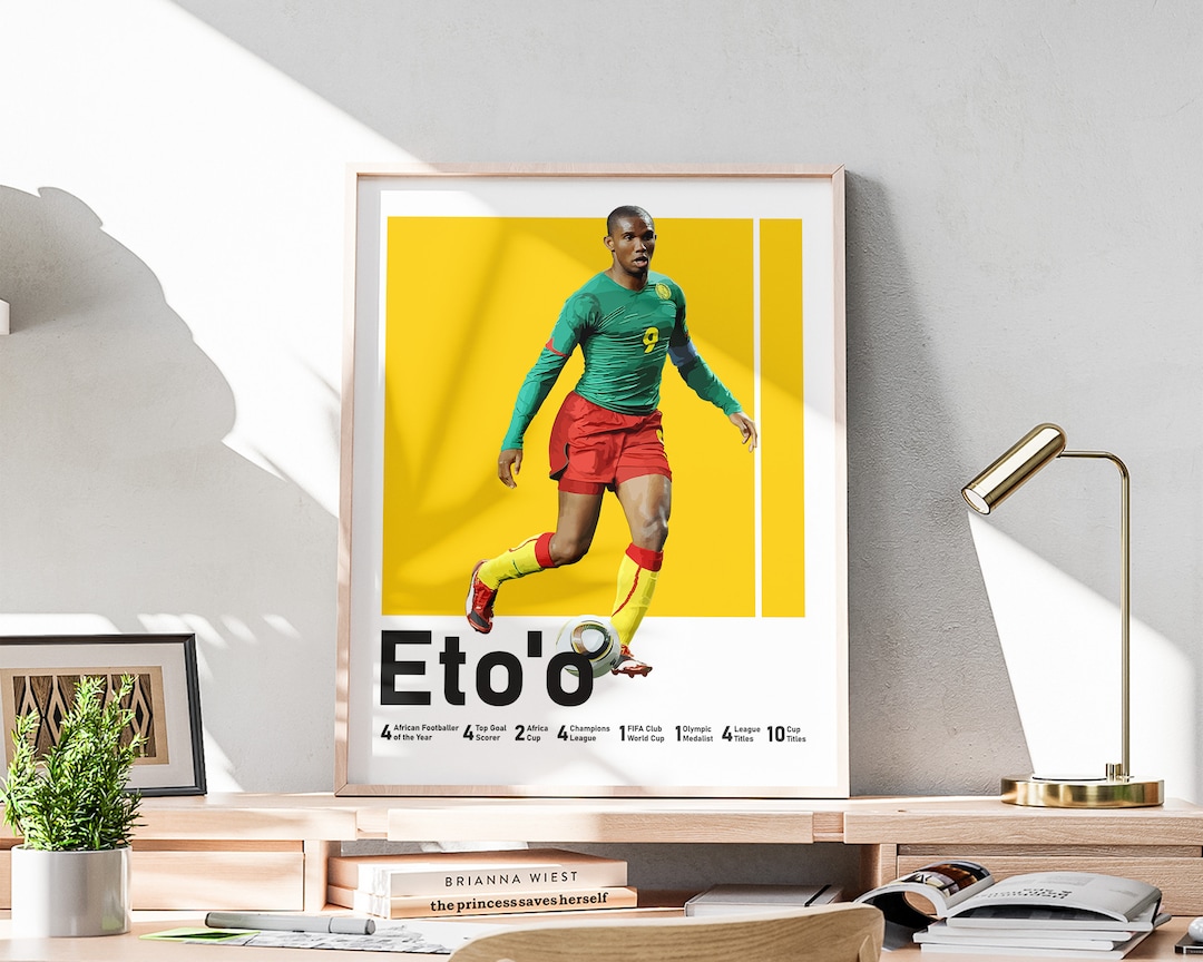 Printable Samuel Eto'o Poster, Cameroonian Soccer Legend, Eto'o Wall ...
