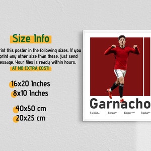 Printable Alejandro Garnacho Poster, Football Print, Argentinian ...