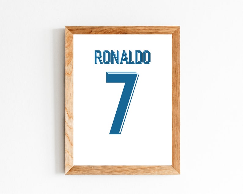 Printable Cristiano Ronaldo Iconic Jersey Wall Art - Etsy