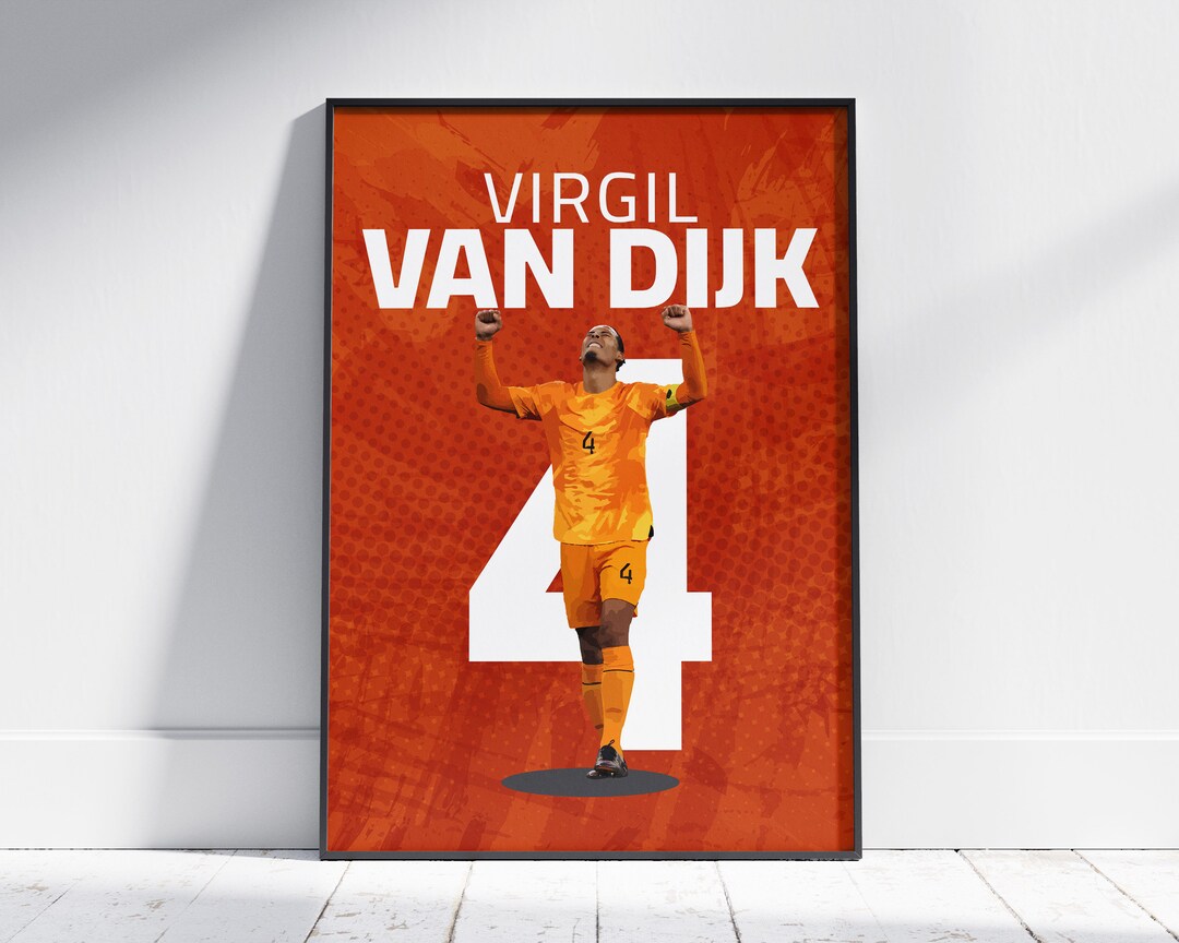 Virgil Van Dijk Illustration, Downloadable Football Wall Art ...