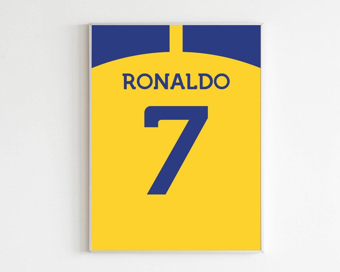 Printable Messi Ronaldo Jersey Posters Football Wall Art Set - Etsy