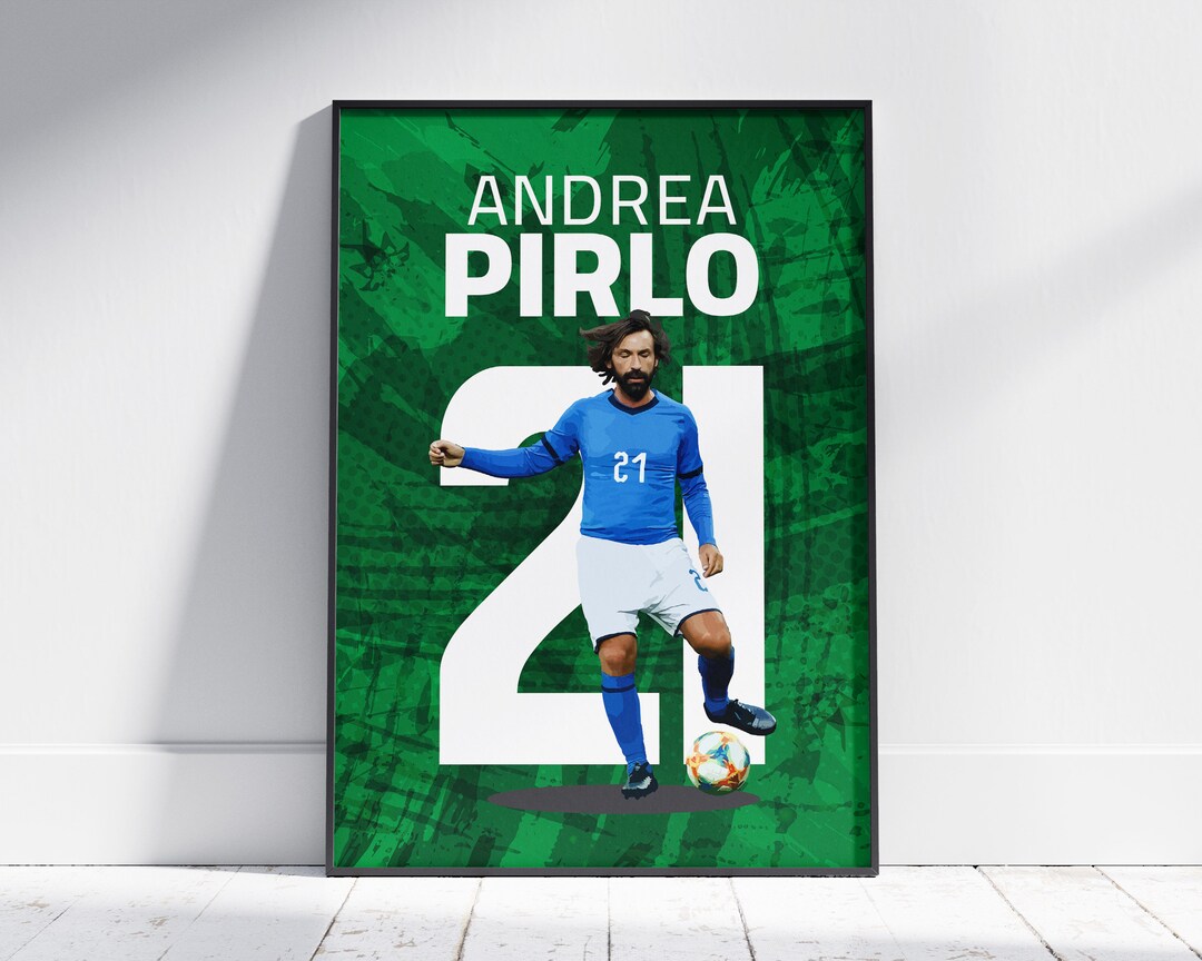 The Maestro, Andrea Pirlo Poster, Italian Soccer Legend, Nostalgic Gift ...