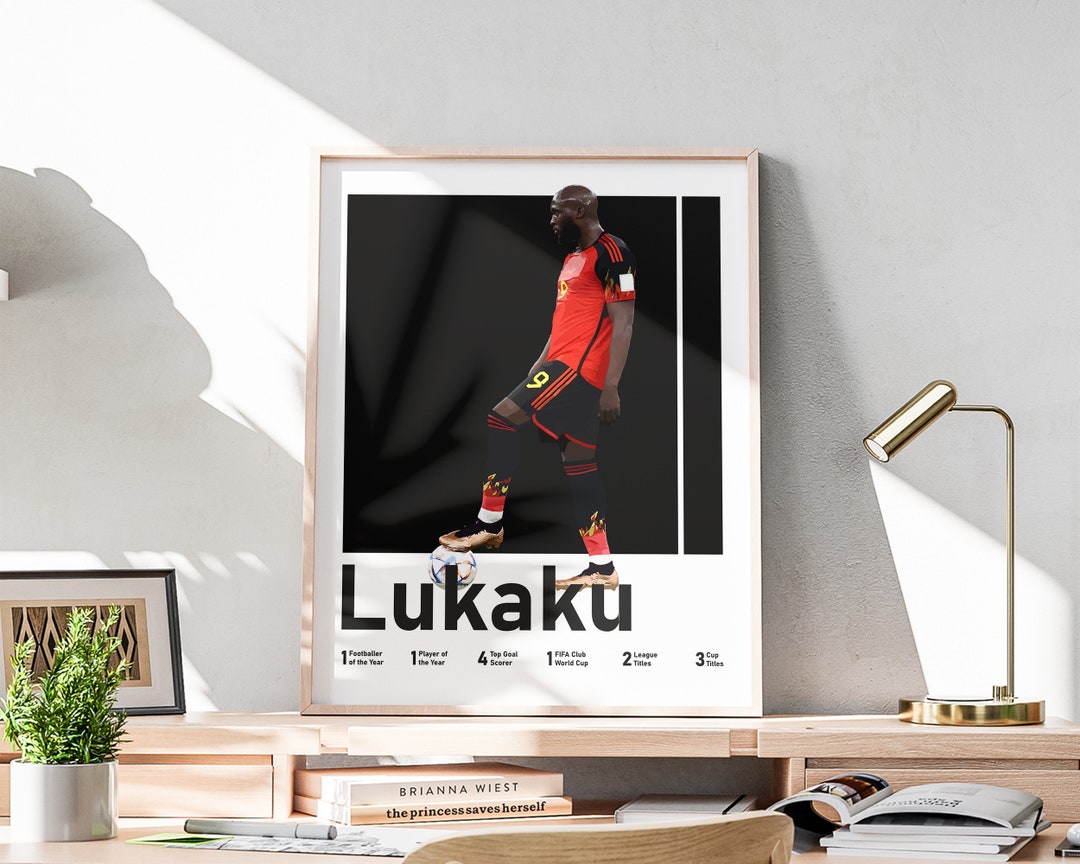 Printable Romelu Lukaku Poster, Belgian Soccer Forward, Football Print ...