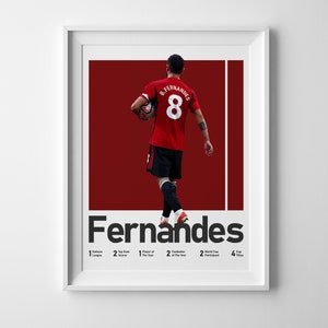 Printable Bruno Fernandes Poster, Soccer Print, Portuguese Midfielder ...