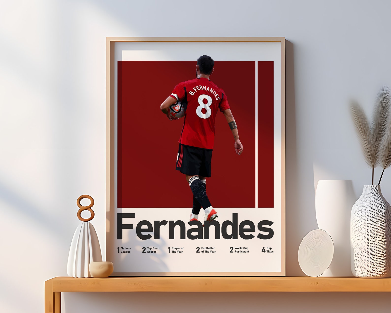 Printable Bruno Fernandes Poster, Soccer Print, Portuguese Midfielder ...