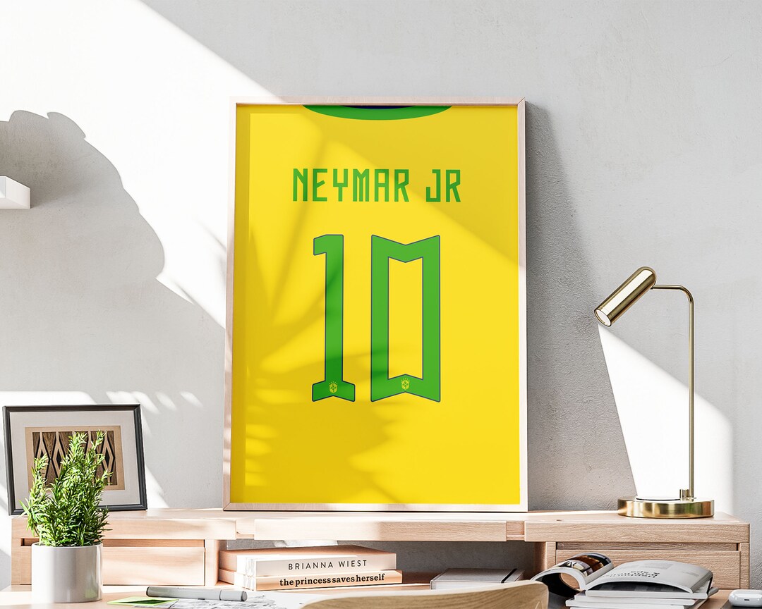 Printable Neymar Junior Jersey Art, Soccer Prints - Etsy