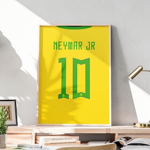 Printable Neymar Junior Jersey Art, Soccer Prints - Etsy