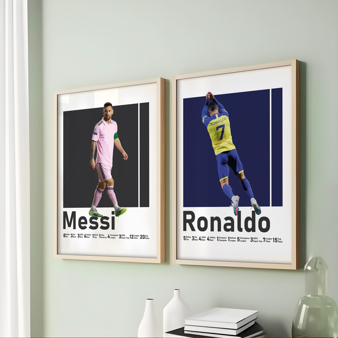 Printable Football Set Cristiano Ronaldo and Lionel Messi - Etsy