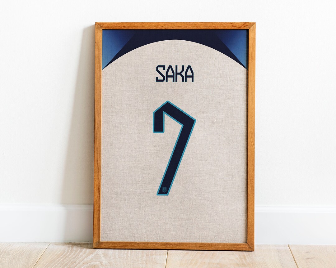 Printable Bukayo Saka Jersey Print England Soccer Shirt - Etsy