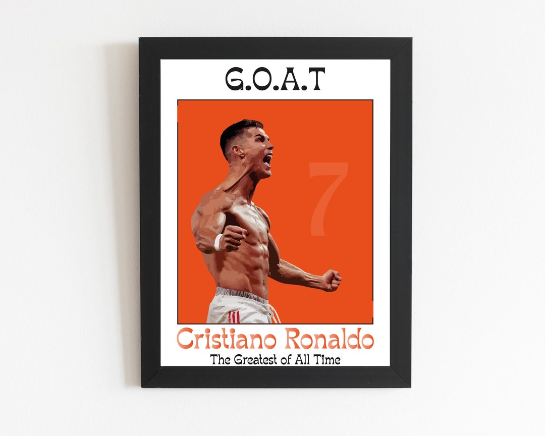 Digital Cristiano Ronaldo GOAT Poster Design - Etsy