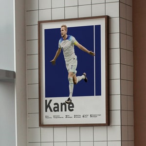 Printable Harry Kane Poster, English Forward, Soccer Print, Teen Room ...