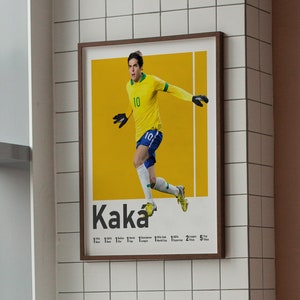 Printable Ricardo Kaka Poster, Man Cave Decoration, Brazilian Soccer ...
