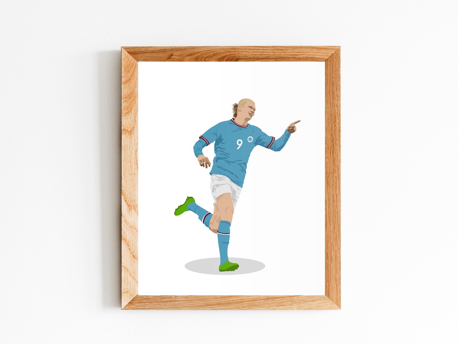 Football Printable, Erling Haaland Hand Drawn Poster, Soccer ...