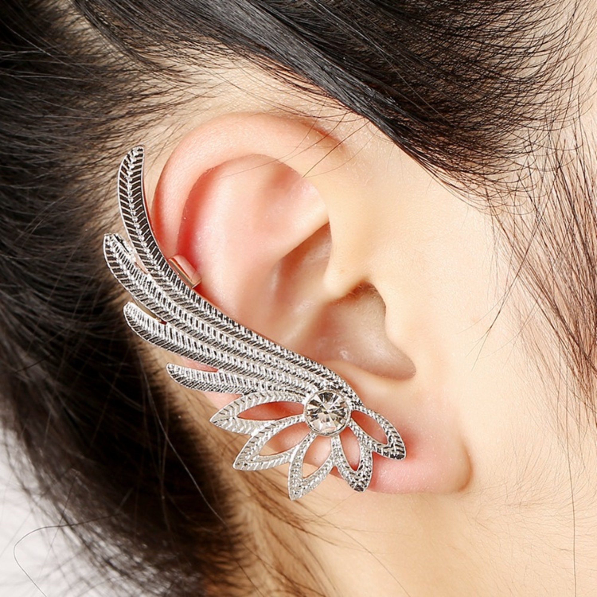Angel Wing Ear Cuff Gold Angel Wings Full Ear Cuff Earring - Etsy