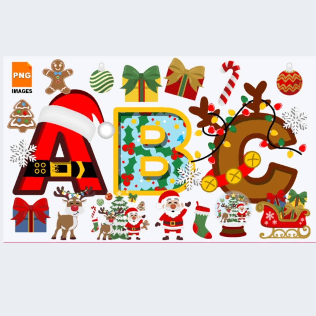 Christmas letters clipart - Etsy.de
