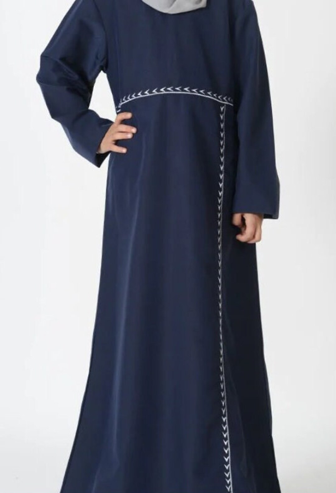 Simple Embroidered School Uniform Abaya - Etsy