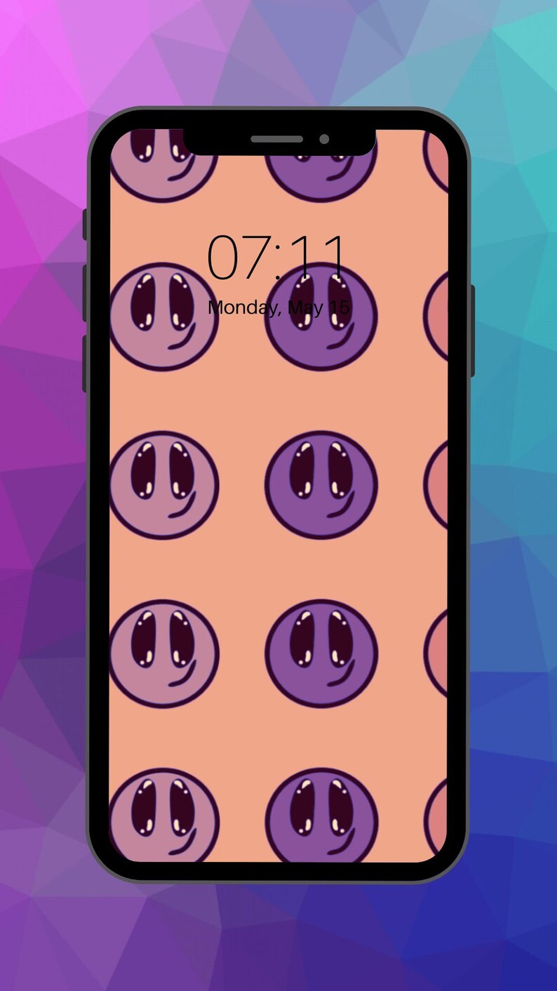 HAPPY FACES Digital Phone Wallpaper - Etsy