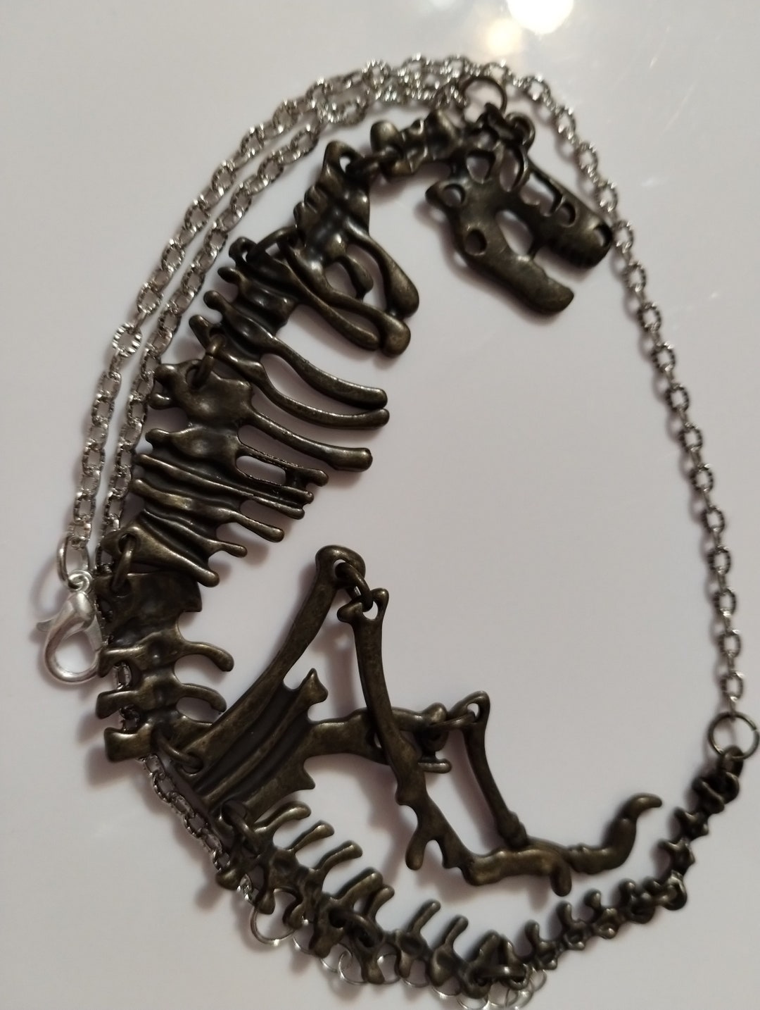 T-rex Skeleton Necklace, Dino Jewelry, Prehistoric Fashion - Etsy
