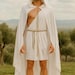 Greek God Hooded Cape – Ancient Mythology Costume Cloak With Gold Trim ...