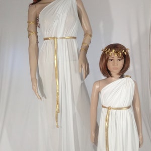 Kids Greek Goddess Toga Gold Halloween Costume Greek Mythology - Etsy
