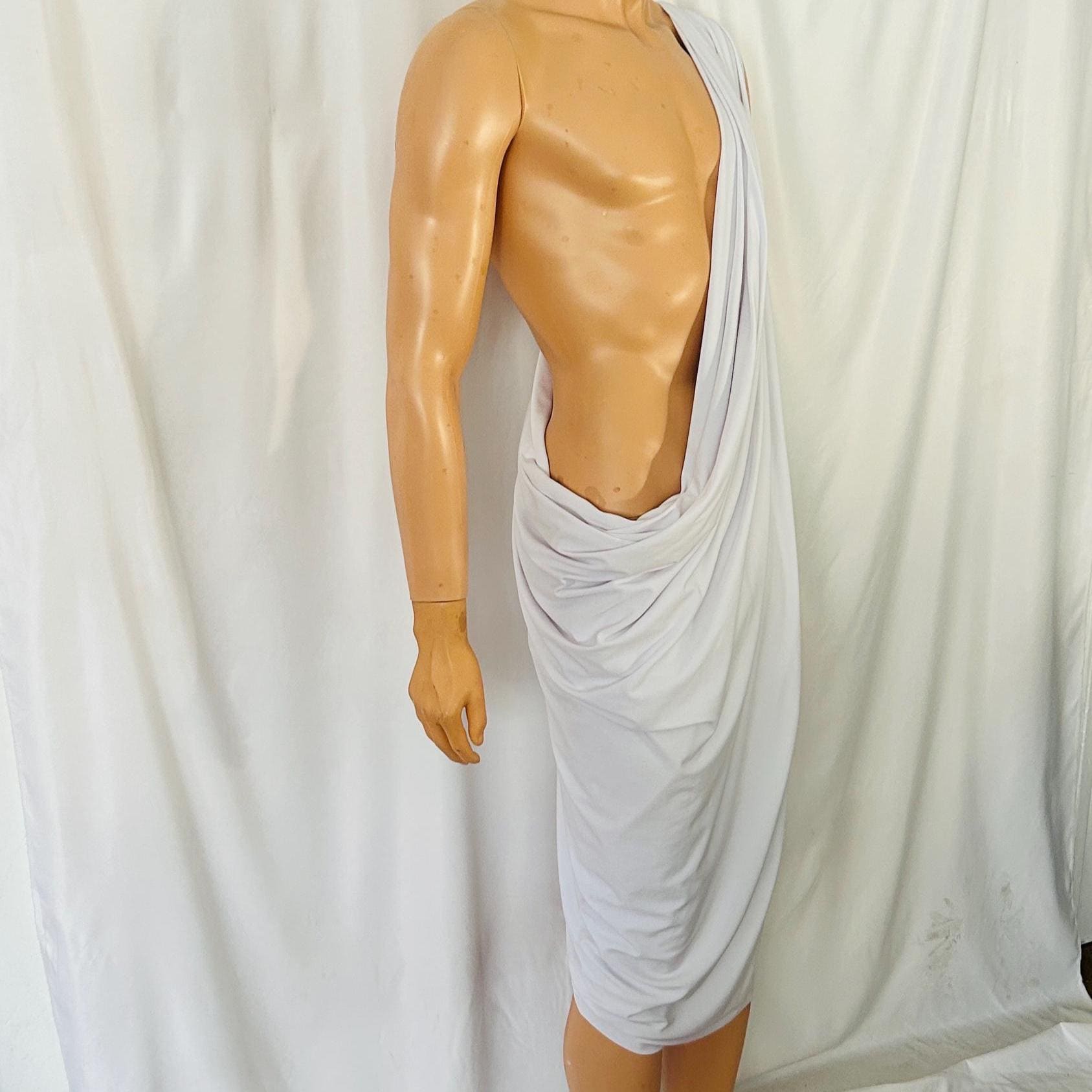 Men’s Greek Toga Costume – Ancient Rome & Greek God Outfit Laurel Crown ...