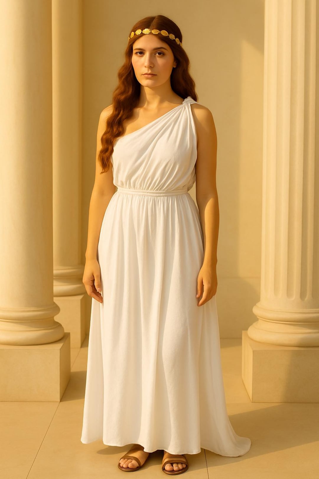Greek Goddess Toga Wedding Dress Bridesmaid Gown Halloween Costume Toga ...