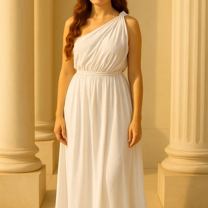 White Toga Dress Gown - Etsy