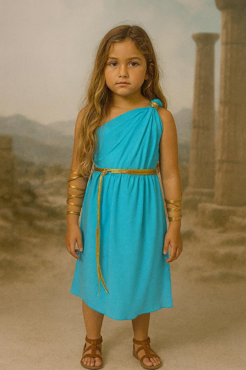 Kids Greek Goddess Toga Gold Halloween Costume Greek Mythology - Etsy