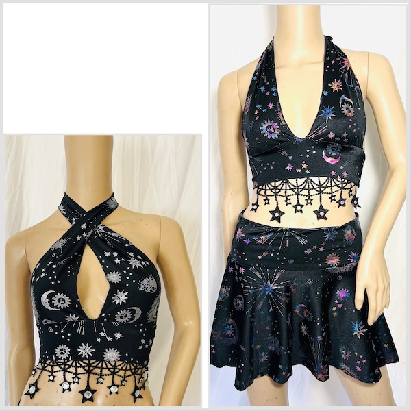 Galaxy Crop Top - Etsy