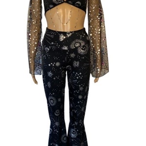 Stars and Moons Galaxy Celestial Rave Festival Outfit Pieces - Etsy