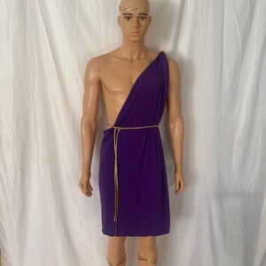 Men’s Greek God Toga. Open Breast Gold Halloween Costume Hermes Zeus - Etsy